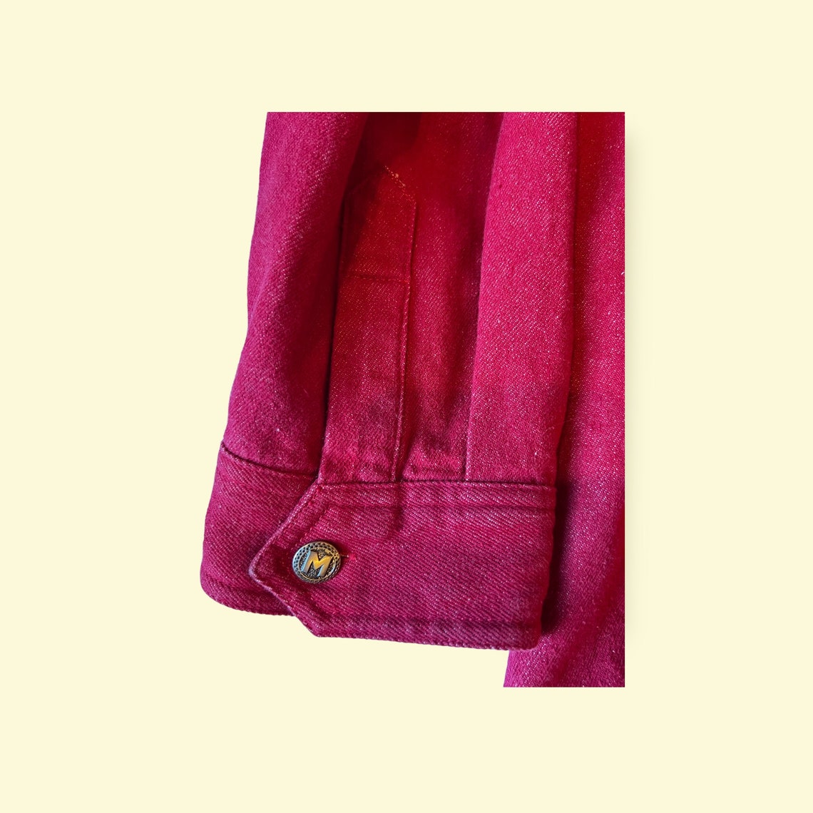 Vintage Texan Style Red Denim Shirt With Embellishment - Etsy