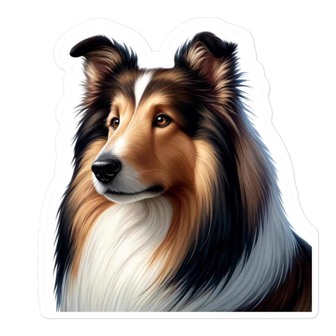 Rough Collie Vinyl Sticker - Etsy