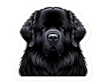 Black Newfoundland "newfie" Dog Breed Vinyl Sticker - Pet Lover Decal ...