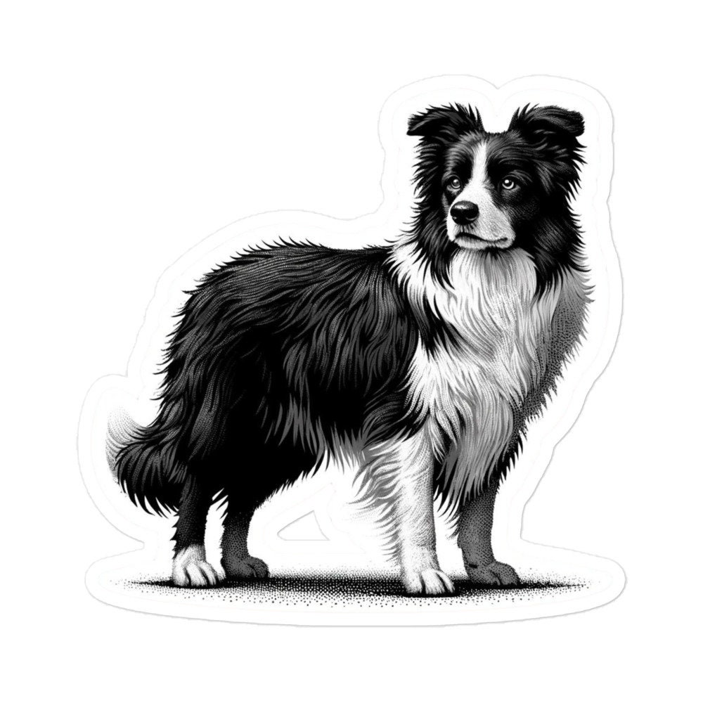 Border Collie Vinyl Sticker - Etsy