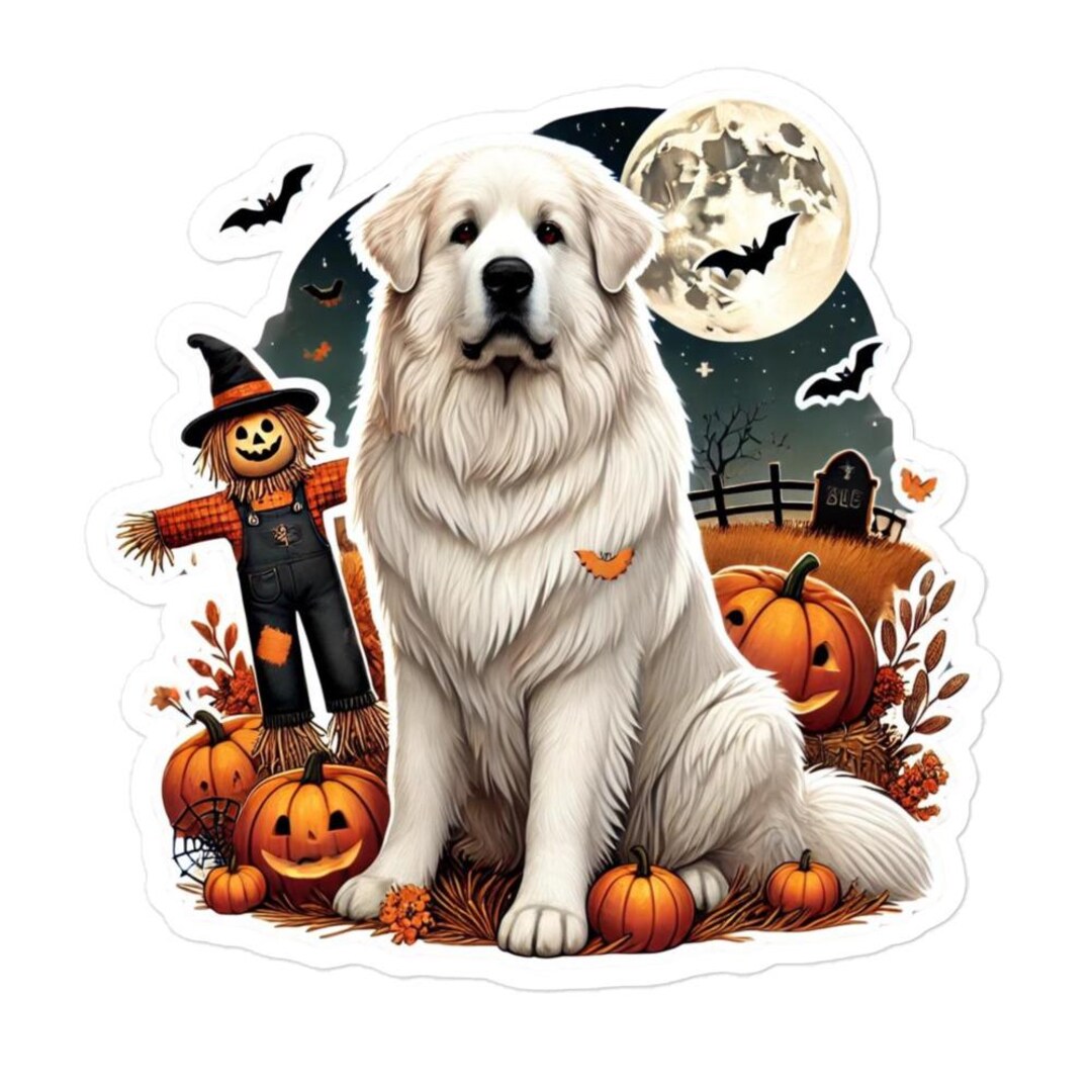 Great Pyrenees Spooky Halloween Sticker - Etsy