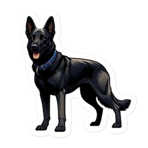 Black German Shepherd Sticker Dog Vinyl Decals - Etsy