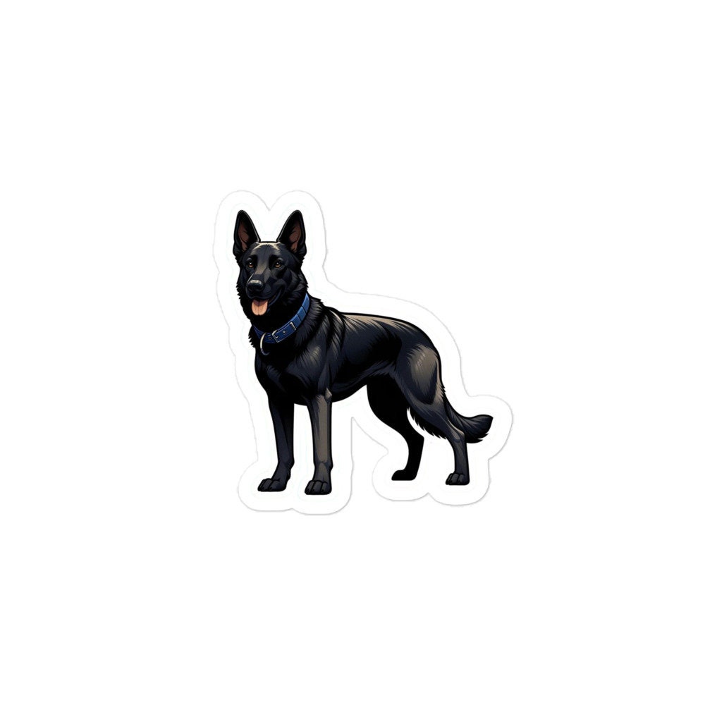 Black German Shepherd Vinyl Sticker - Etsy