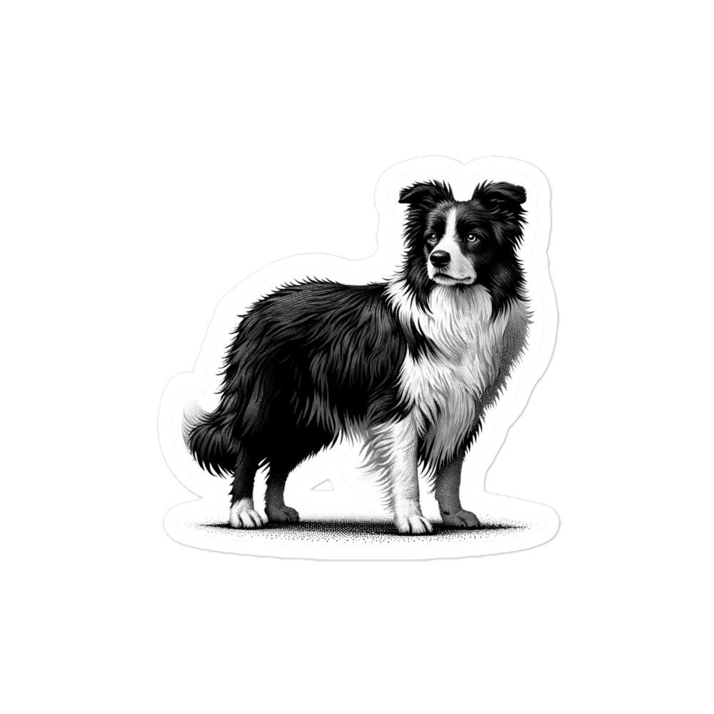 Border Collie Vinyl Sticker - Etsy