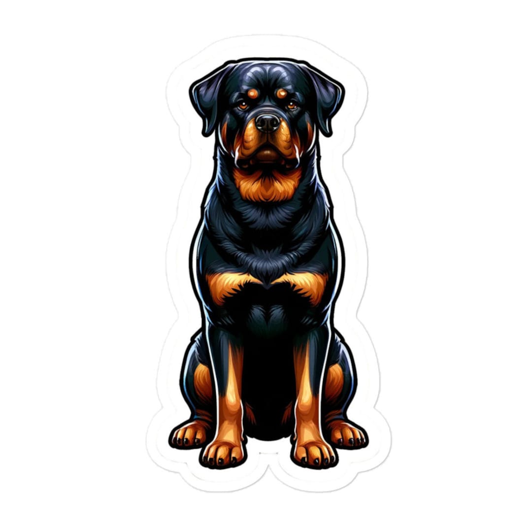 Rottweiler Vinyl Sticker - Etsy