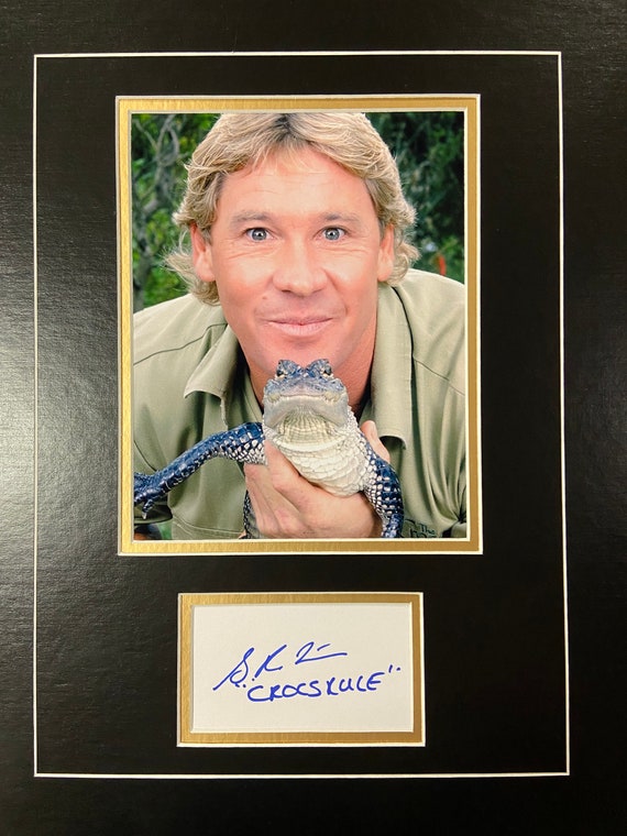 Steve Irwin Autograph 14x18 Display - Etsy