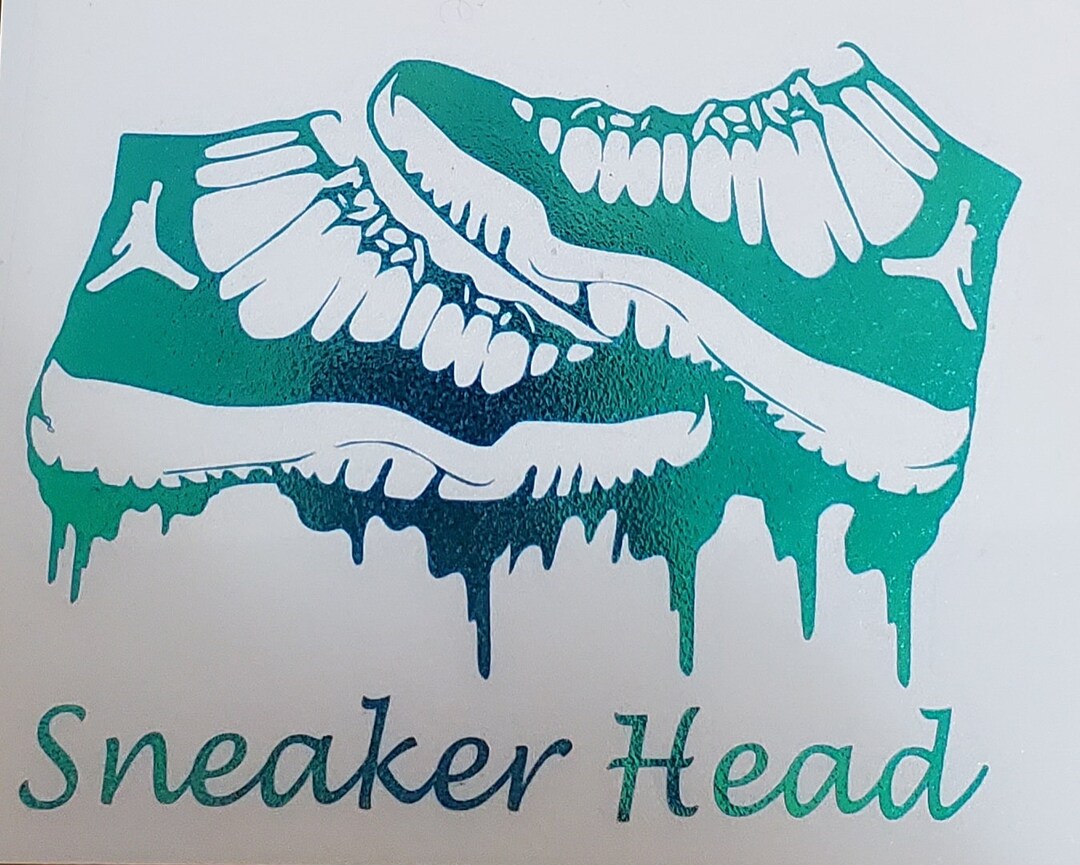 Sneaker Head Decal Opal Holographic Permanent Laptop Phone Car ...