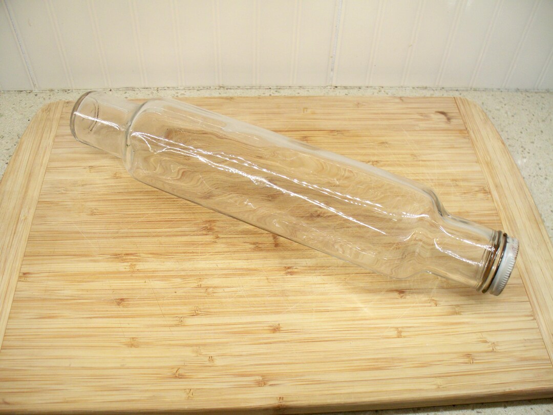 Vintage Glass Rolling Pin With Lid - Etsy
