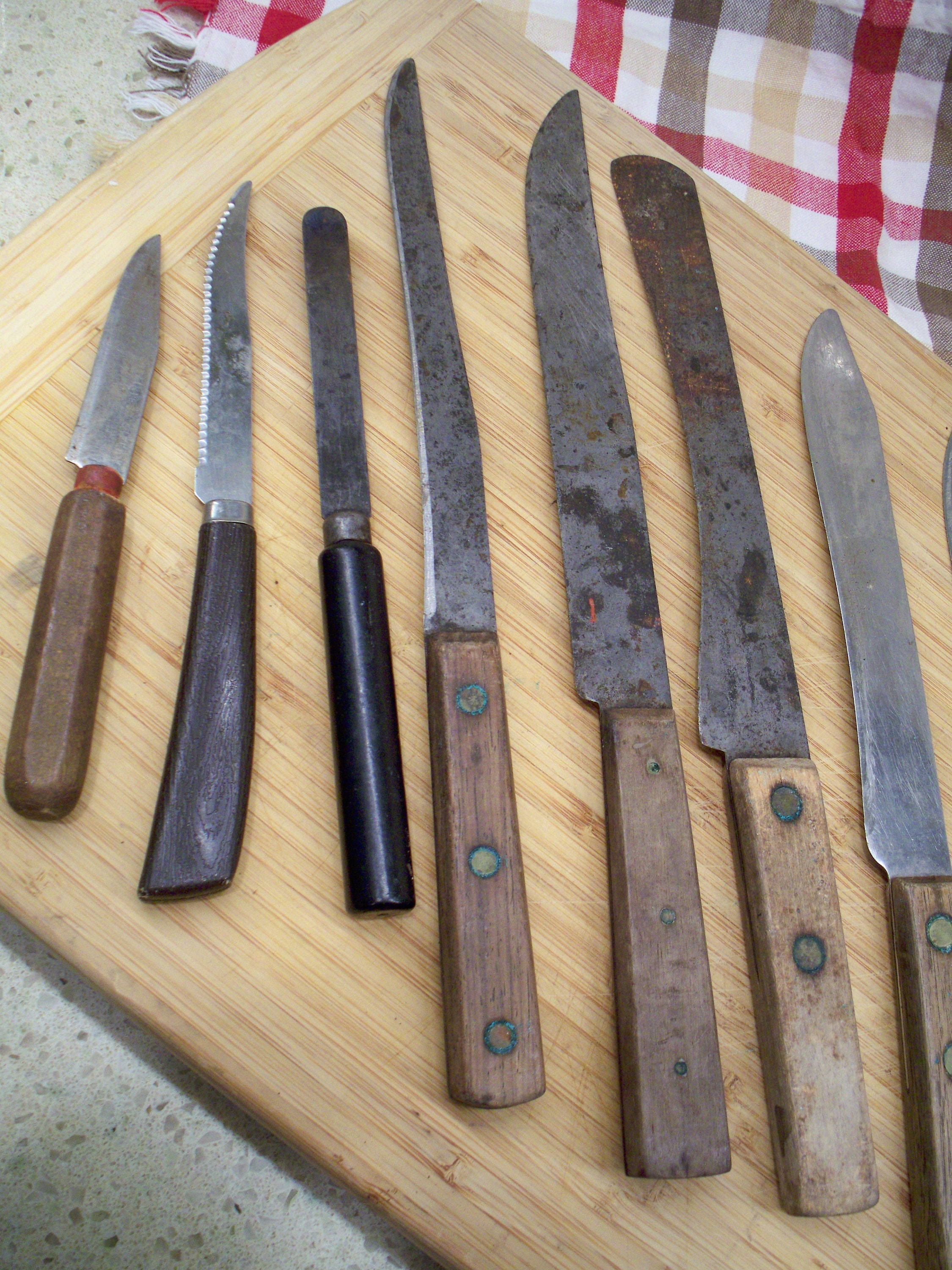 Lot of 10 Vintage Kitchen Knives - Etsy