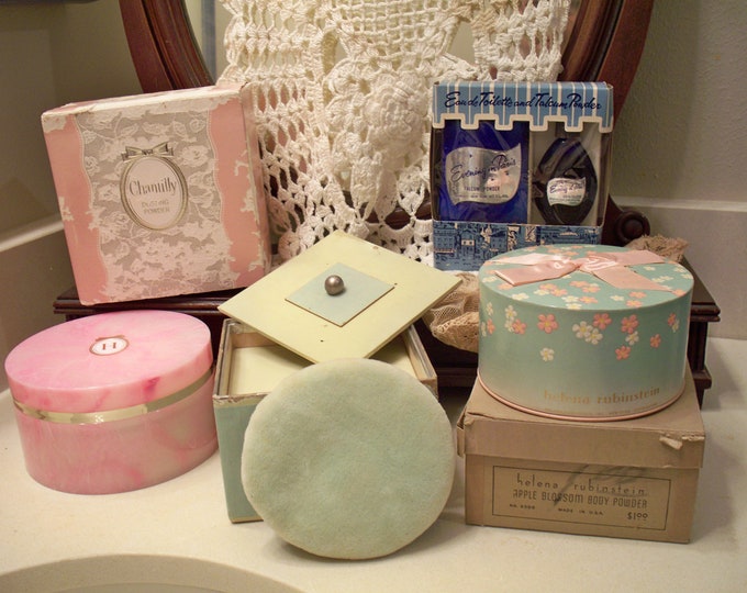 Selection of Vintage Dusting Powders - Helena Rubinstein, Evening in ...