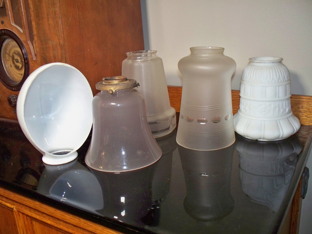 Five Vintage Glass Light Covers or Shades - Etsy