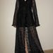 Black Lace Woman Gown and Black Dress Set , Vampire Halloween Costume ...
