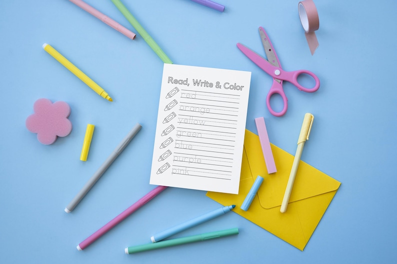 Read Write Color Trace Worksheet for Preschool Prek TK Kindergarten ...