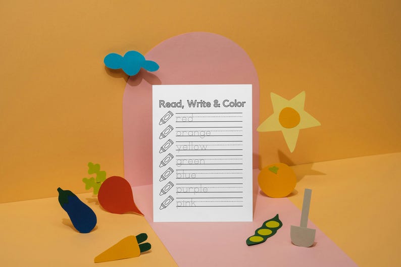 Read Write Color Trace Worksheet for Preschool Prek TK Kindergarten ...
