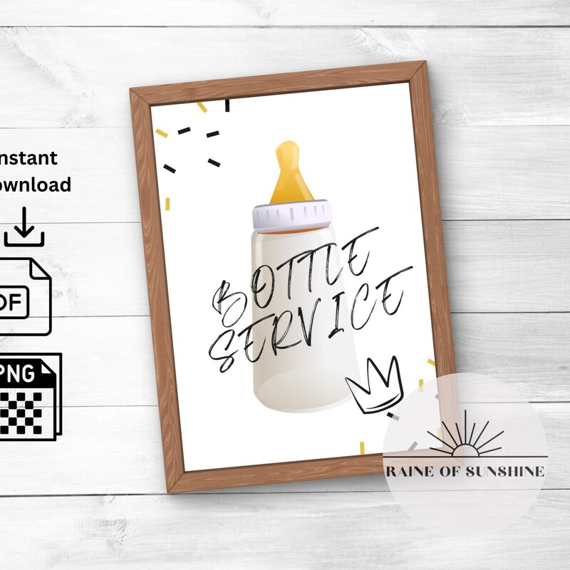 Bottle Service Sign - Etsy