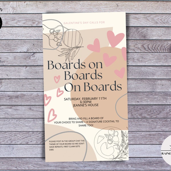 Girls Boards Night Invitation - Etsy