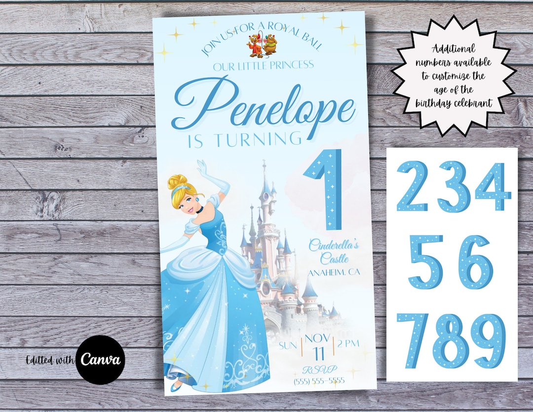Cinderella Princess Theme 1st 2nd 3rd 4th Etc Birthday Party ...
