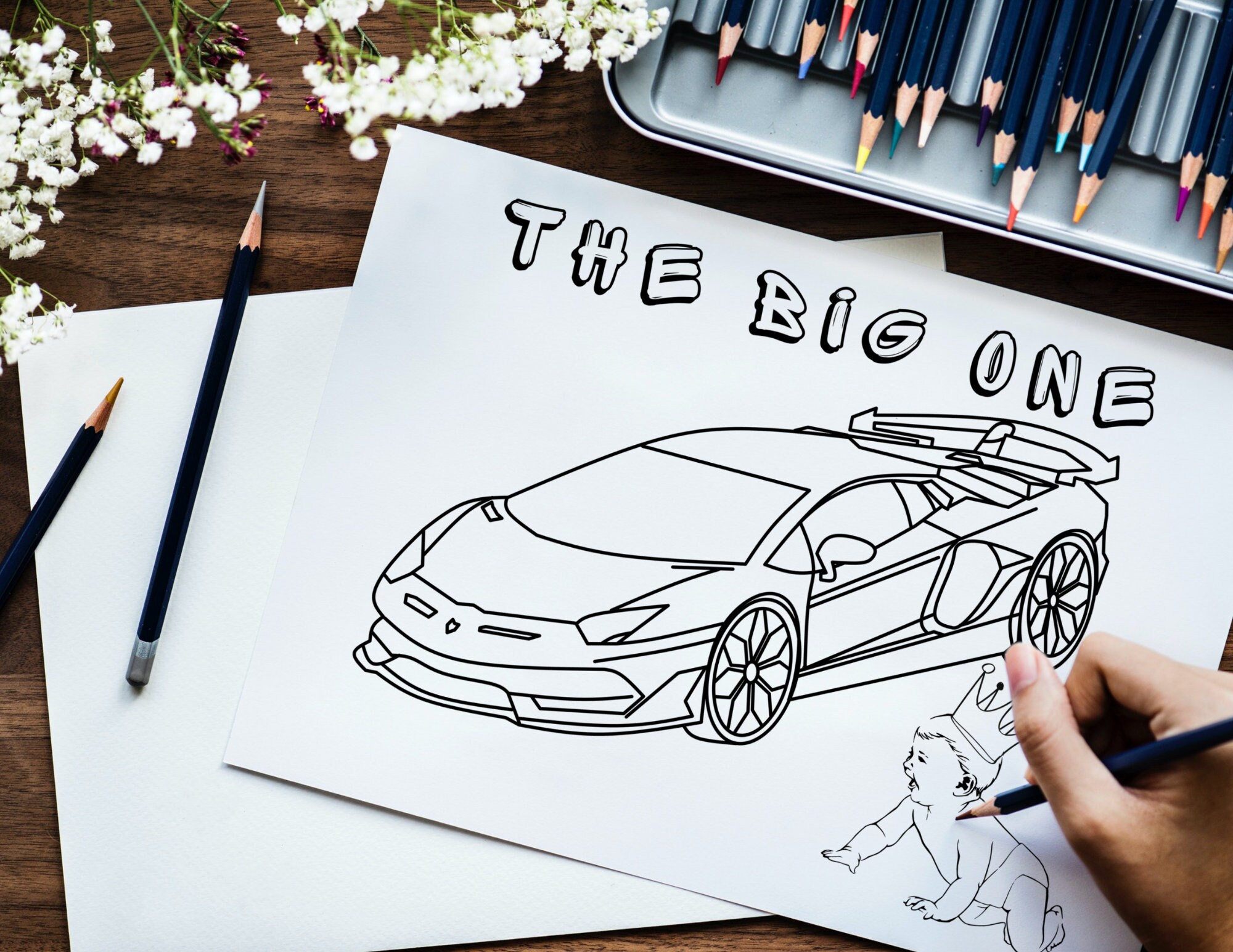 The Big One Coloring Page Kids Party Activity | Notorious the BIG One ...
