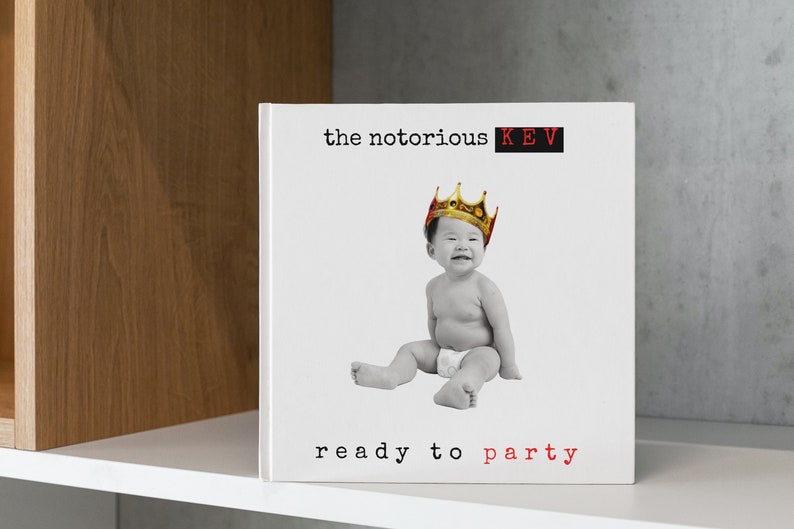 The Big ONE Birthday Notorious 1 Album Party Cover | Editable Digital ...