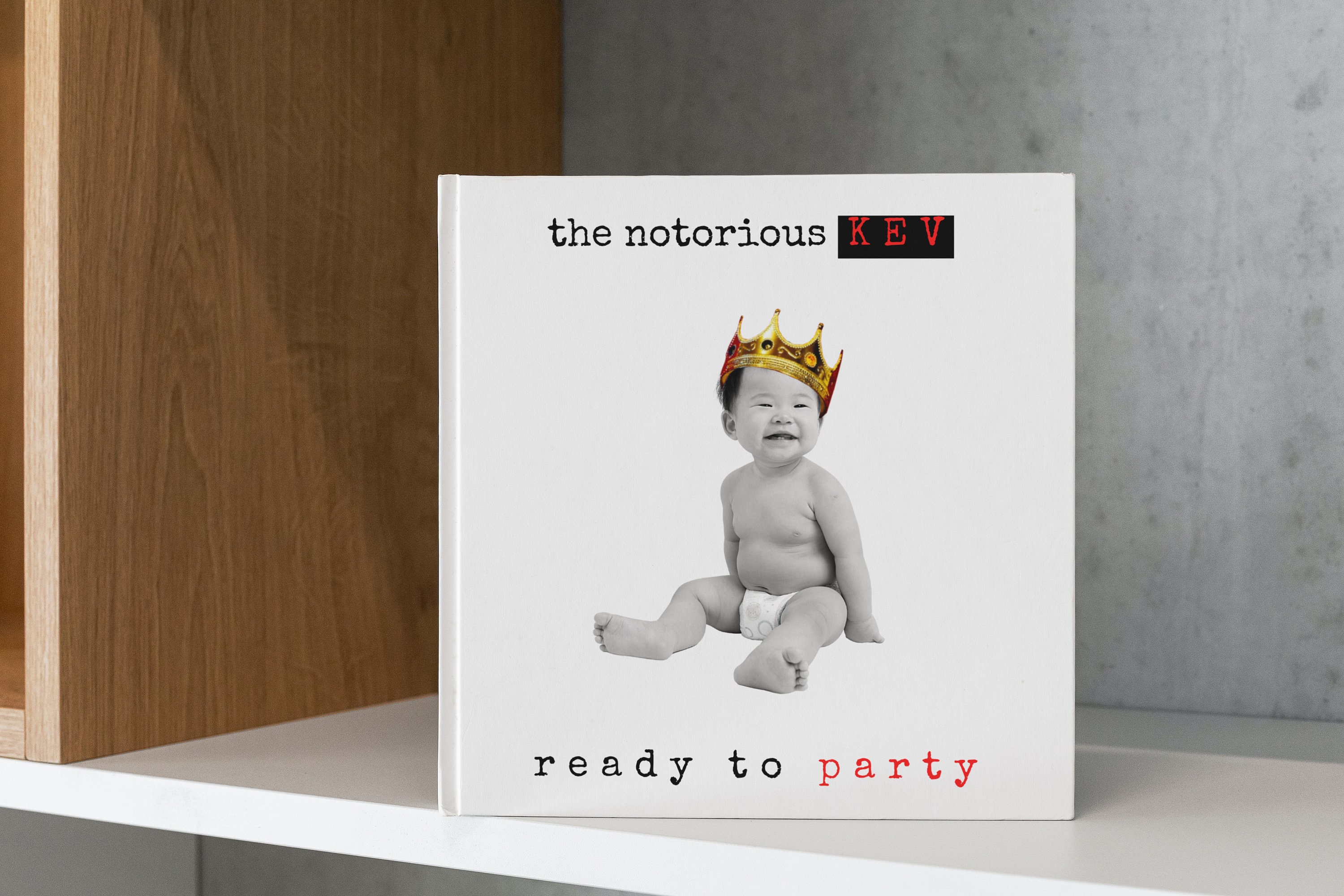 The Big ONE Birthday Notorious 1 Album Party Cover | Editable Digital ...