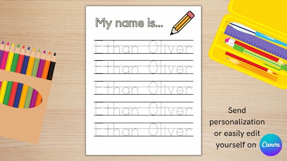 Hoja De Trabajo Para Trazar Tu Nombre 100 Fichas PARA TRABAJAR El