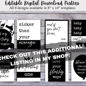 The Big ONE Birthday Notorious 1 Album Party Cover | Editable Digital ...