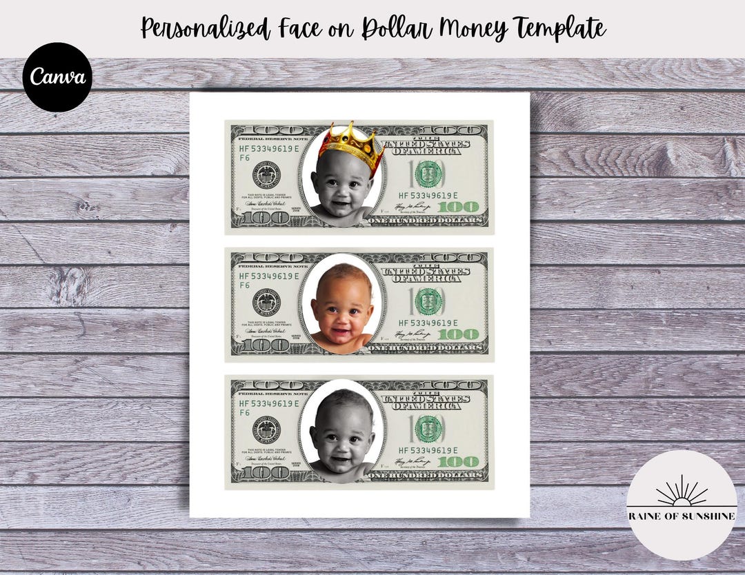 Custom Face Crown Cash Money the Big ONE Birthday Notorious 1 ...