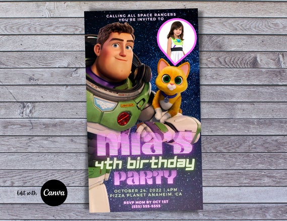 Buzz Lightyear and Sox Neon Pink Theme Editable Digital - Etsy