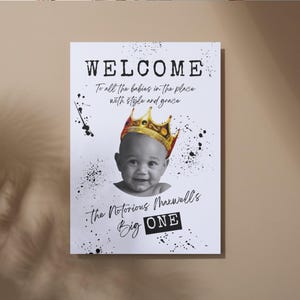 The Big ONE Theme Editable Digital Birthday Party Welcome Poster ...
