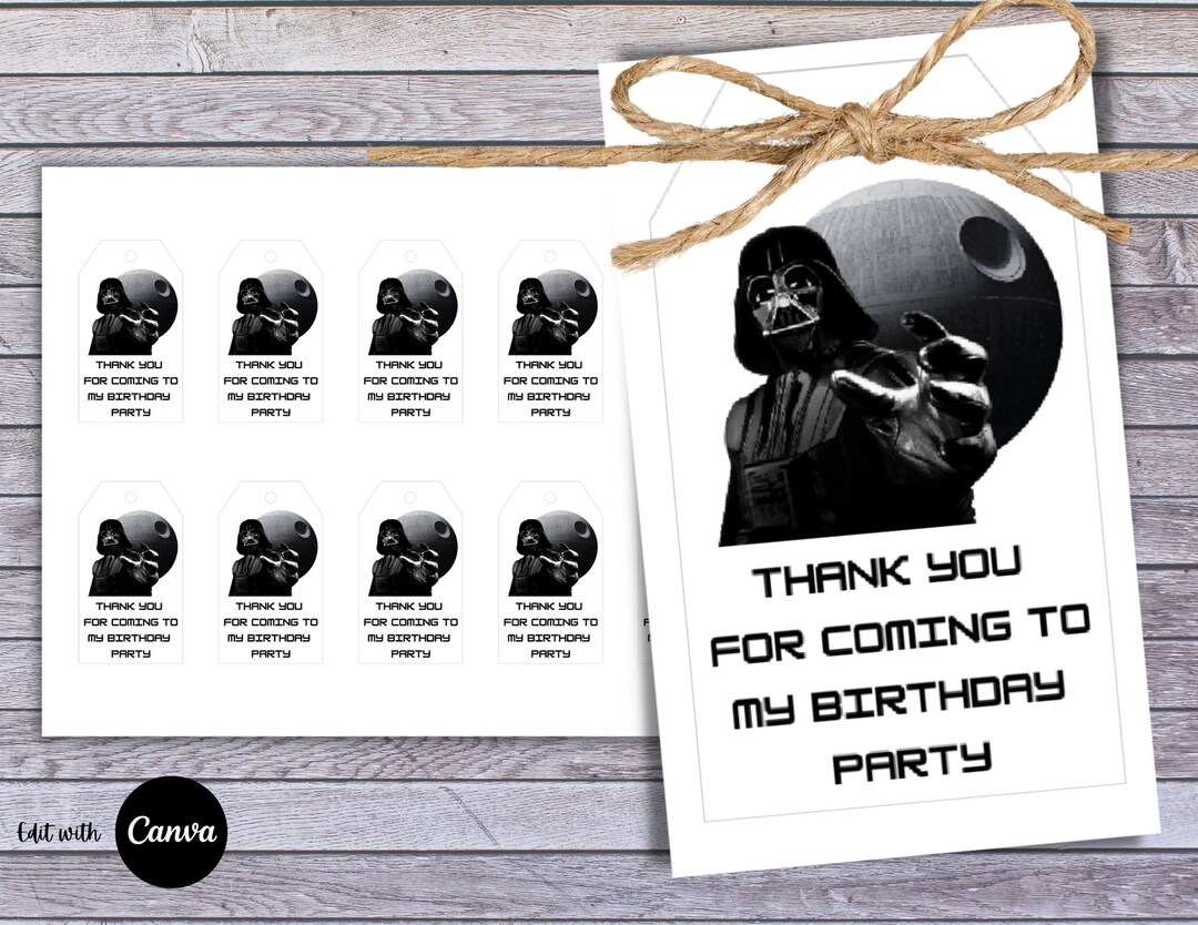 Star Wars Darth Vader Death Star Dark Side Theme | Editable Darth Vader ...