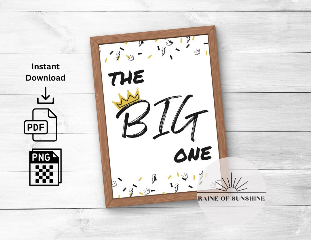 The BIG One Crown Party Sign Digital Print | Notorious the BIG One Hip ...