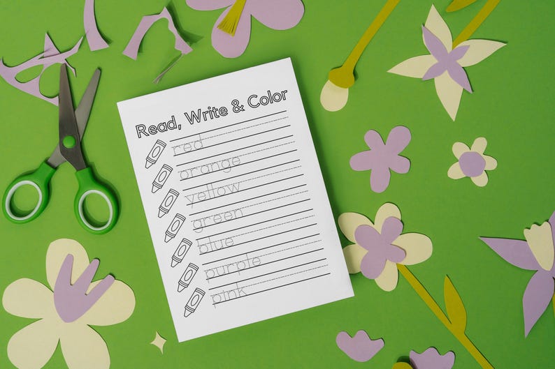 Read Write Color Trace Worksheet for Preschool Prek TK Kindergarten ...