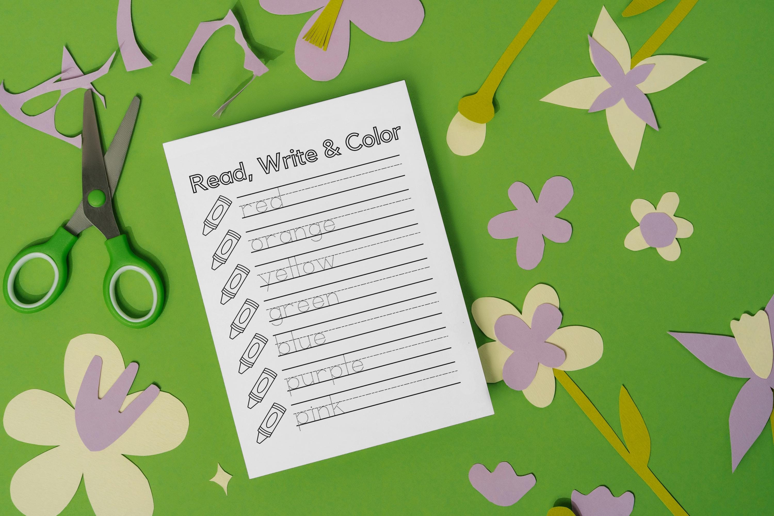 Read Write Color Trace Worksheet for Preschool Prek TK Kindergarten ...
