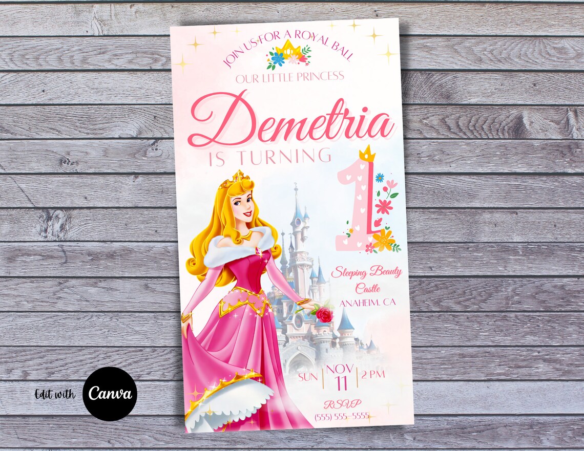 Sleeping Beauty Princess Aurora Theme 1st 2nd Birthday Party - Etsy