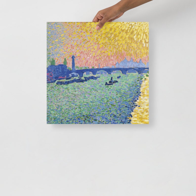 Waterloo Bridge 1906 Andre Derain Modern Impressionist Yellow Pastel ...