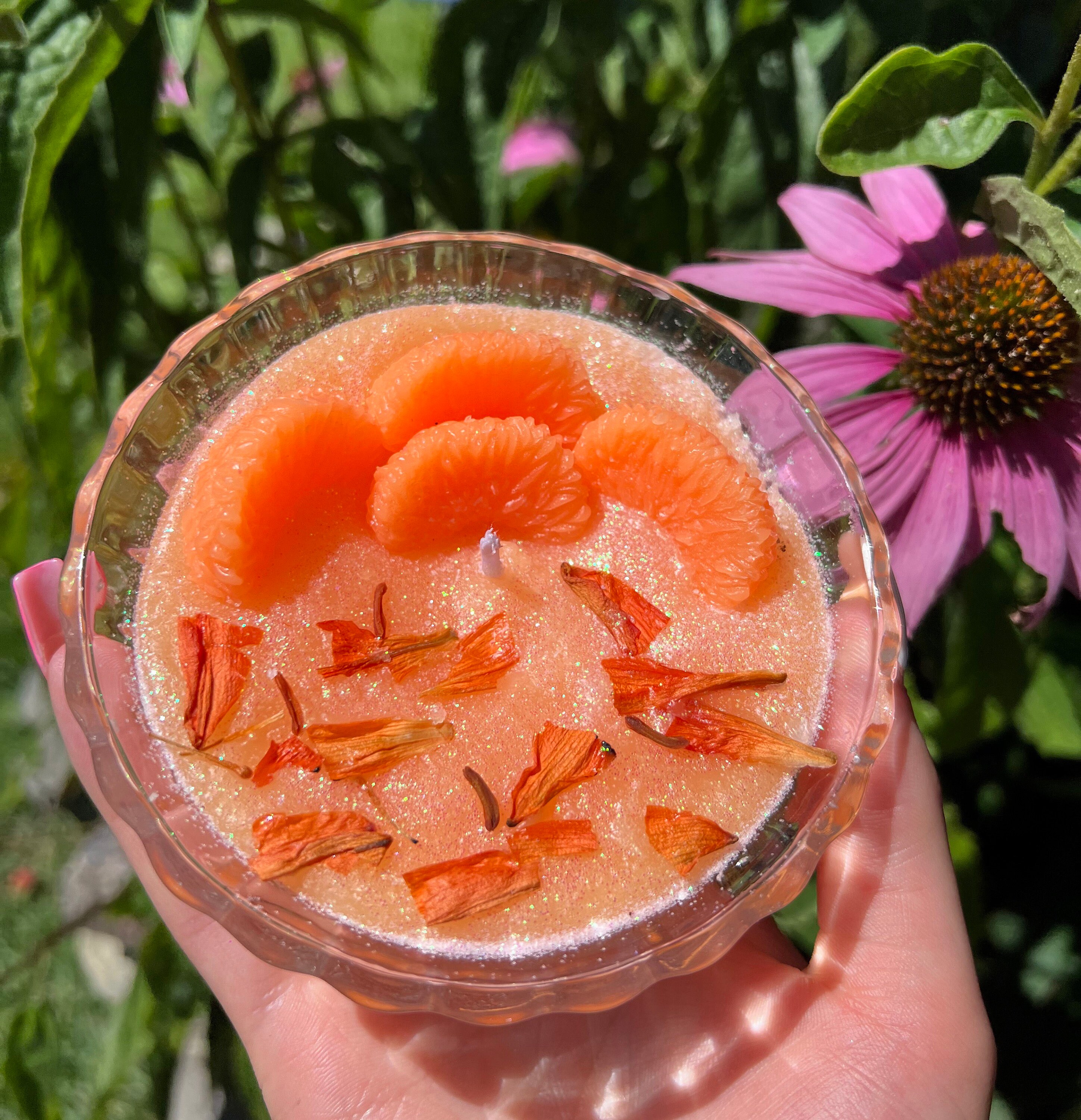 ORANGE BLOSSOM CANDLE// Fruit Candle// Girly Candle// Wax Orange Slices ...