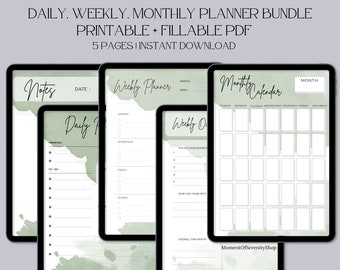 MINIMALIST Daily Planner, Digital and Printable Planner, PDF Compatible ...