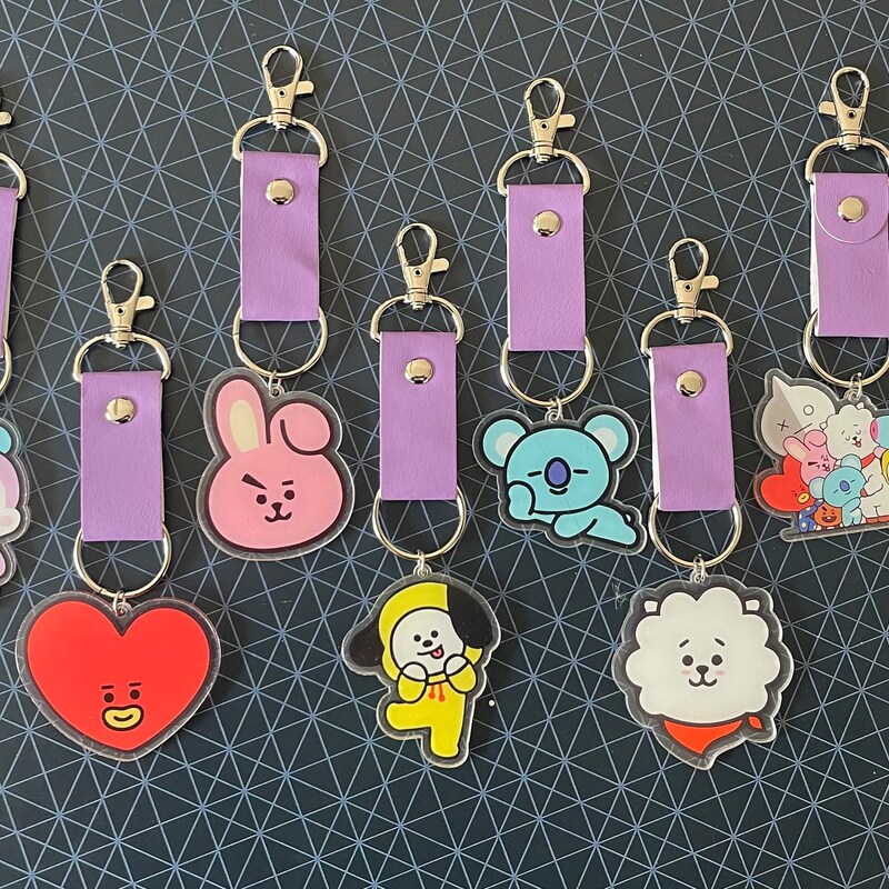 Bt21 Acrylic Keychain - Etsy