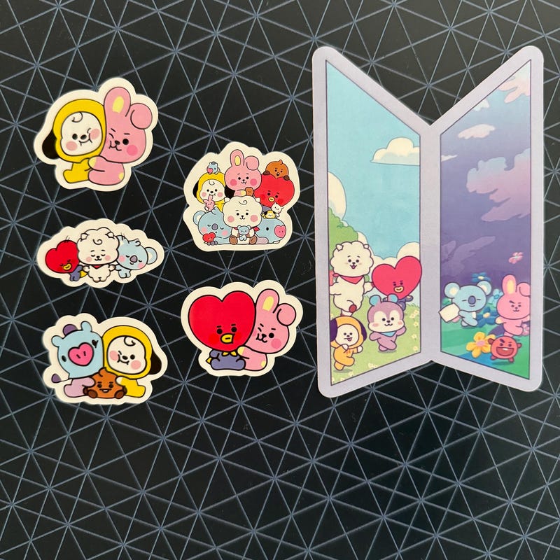 Bt21 Stickers - Etsy