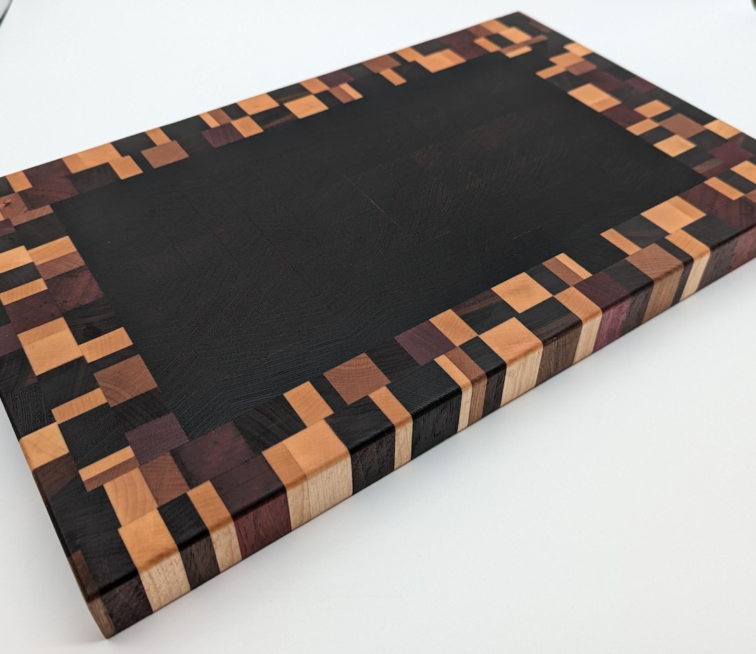Wenge Chaos End Grain Cutting Board Wood Anniversary Large Wood Cutting ...