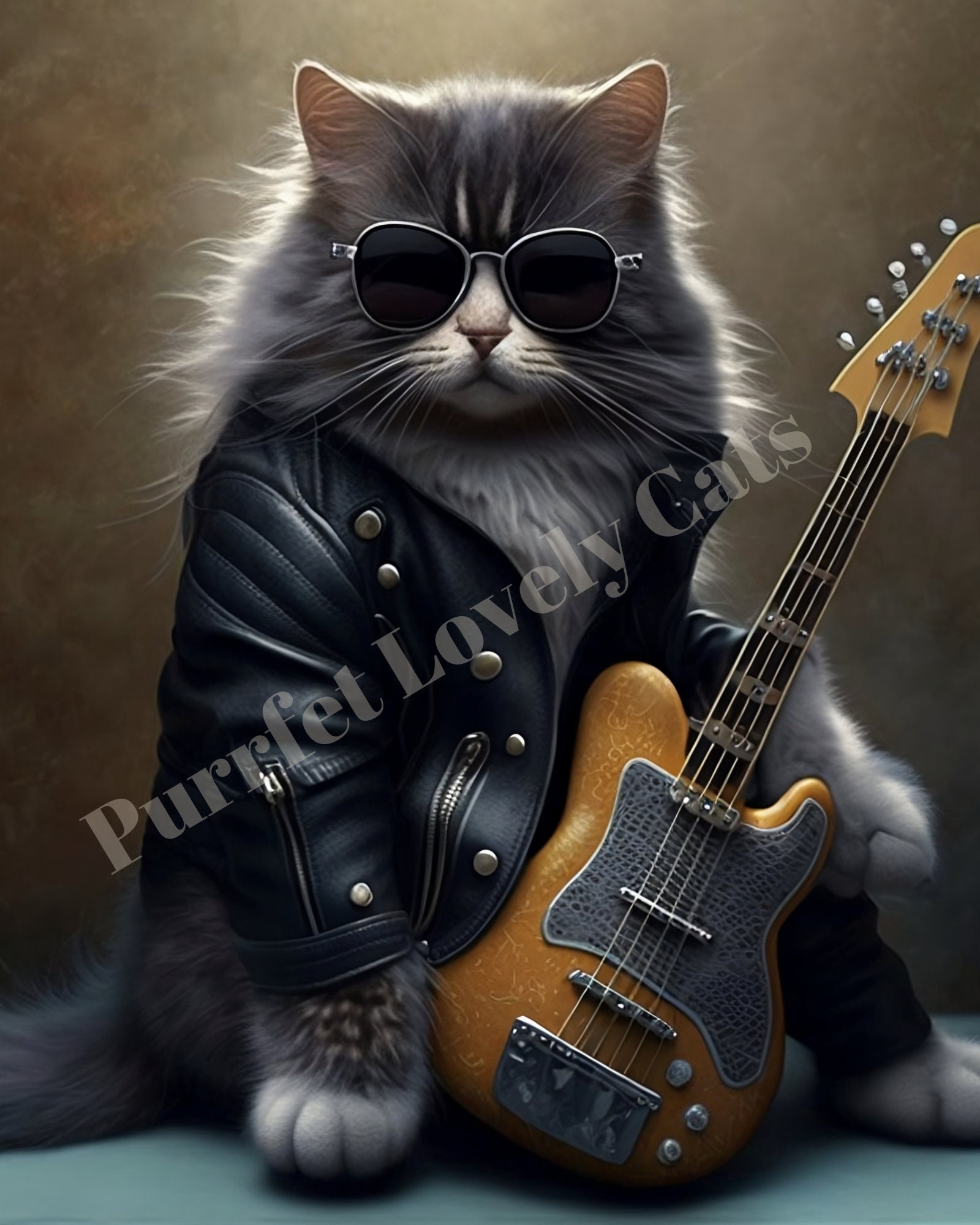 Rock Your Walls With This Purrfect Poster of a Cat Rock Star ...