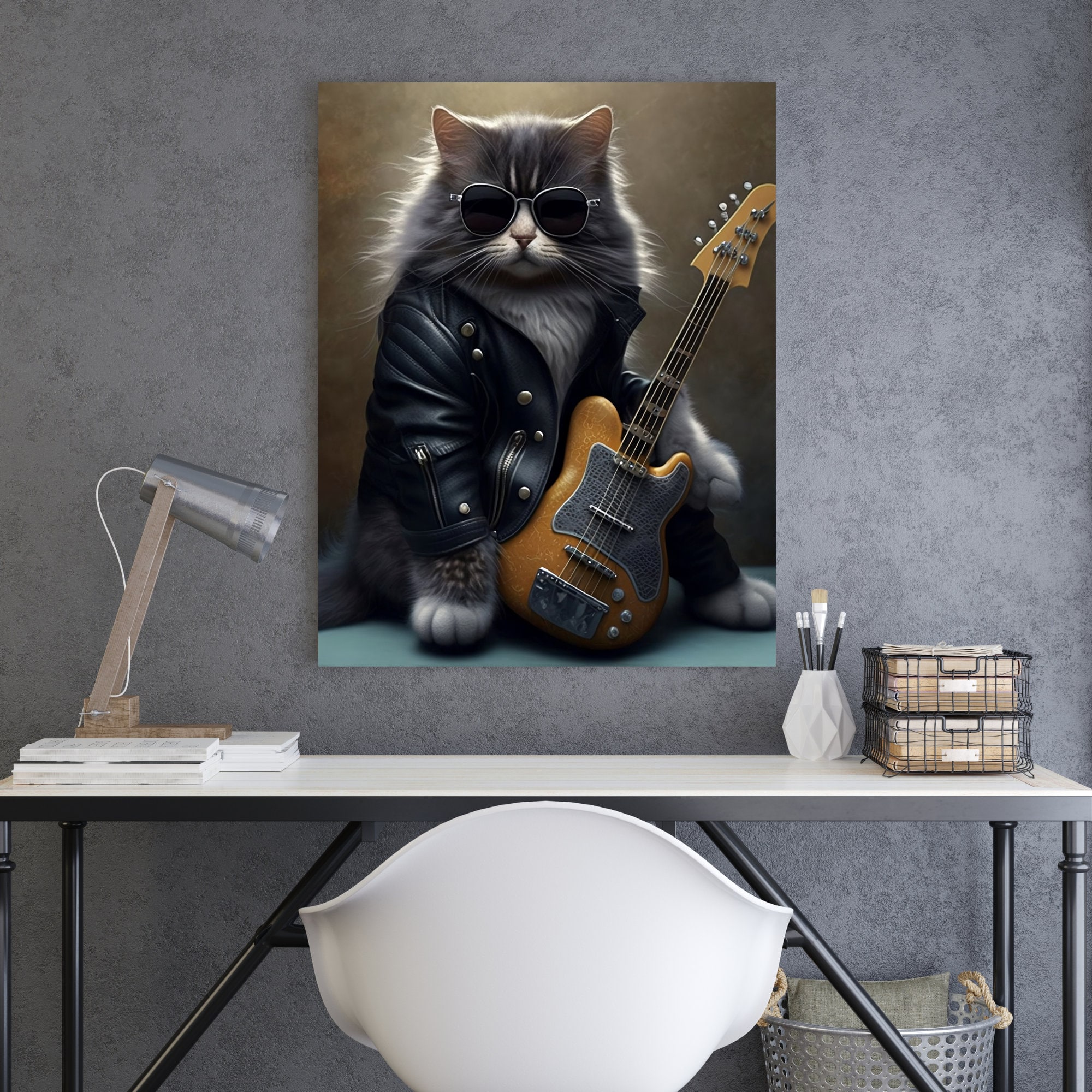 Rock Your Walls With This Purrfect Poster of a Cat Rock Star ...