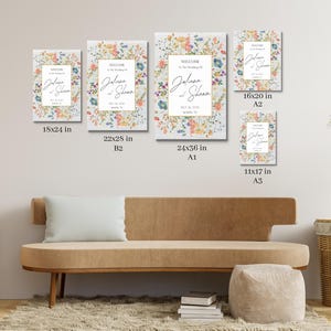 Floral Wedding Welcome Sign – Custom Acrylic or Foam Board Sign ...