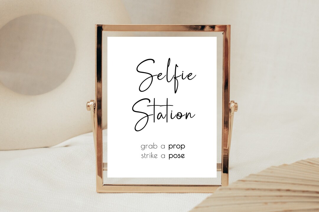 Party Printable Selfie Station Sign, Instant Digital Download Sign ...