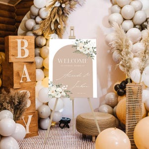 Printed Baby Shower Welcome Sign, Gender Neutral Baby Shower Welcome ...