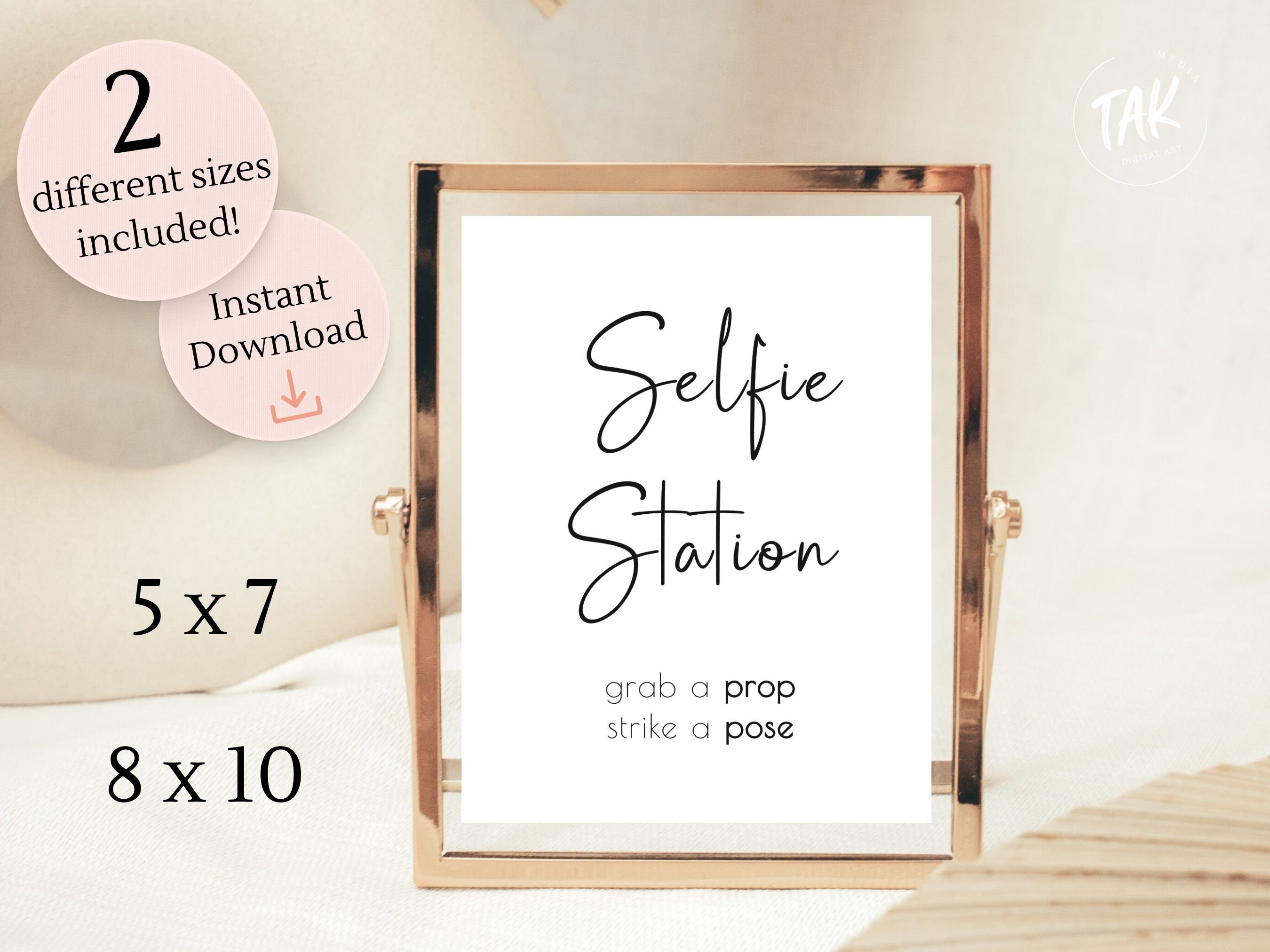 Party Printable Selfie Station Sign Instant Digital Download - Etsy