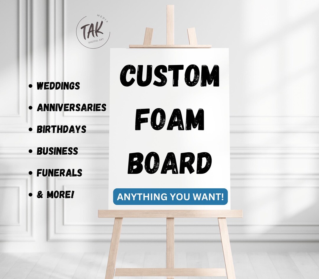 Custom Foam Board, Personalized Foam Board Design, Custom Print ...