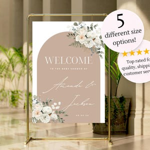 Printed Baby Shower Welcome Sign, Gender Neutral Baby Shower Welcome ...