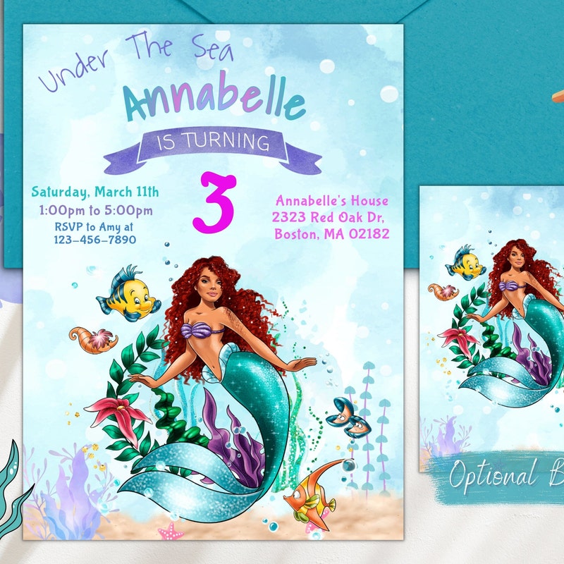Little Mermaid Invitation - Etsy