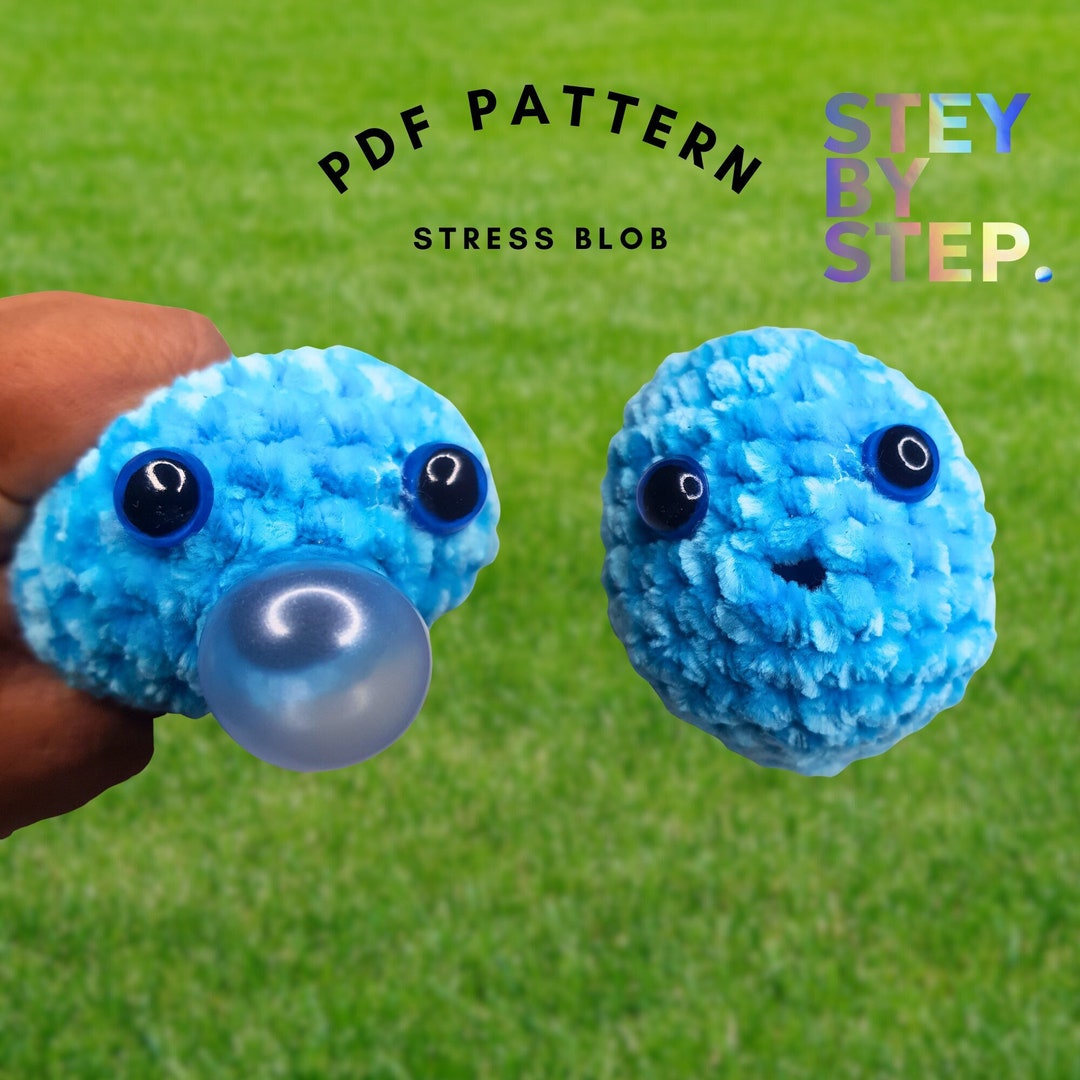 Stress Blob Crochet Pattern PDF, Easy Amigurumi Stress Ball Tutorial ...